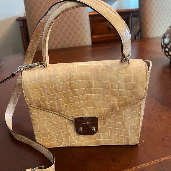 Escada | Bags | Vintage Escada Top Handle Embossed Leather Purse | Poshmark